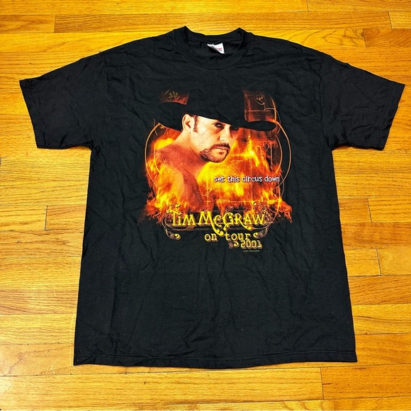 Hanes | Shirts | Vtg 20 Tim Mcgraw Set This Circus Down Country Tour ...